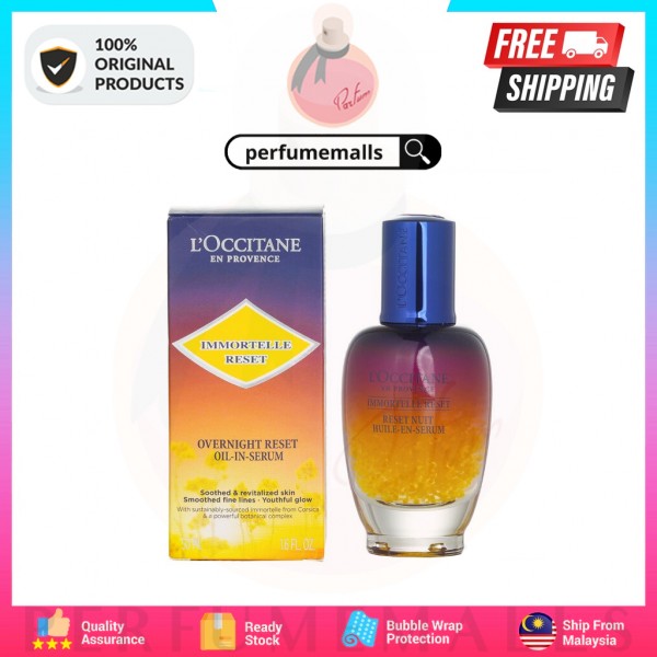Loccitane Immortelle Reset Overnight Oil-in-Serum 50ml (Production Date: 06/2022) (100% Original ...