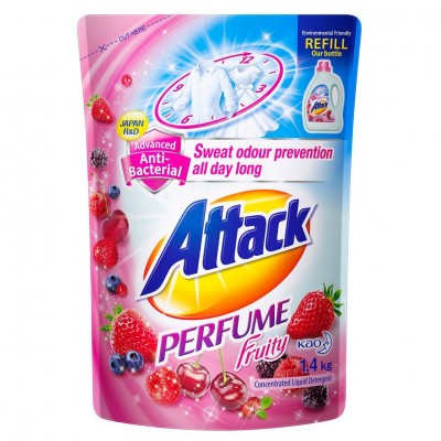 Attack Detergent Liquid Perfume Fruity Refill 1.4kg | PGMall