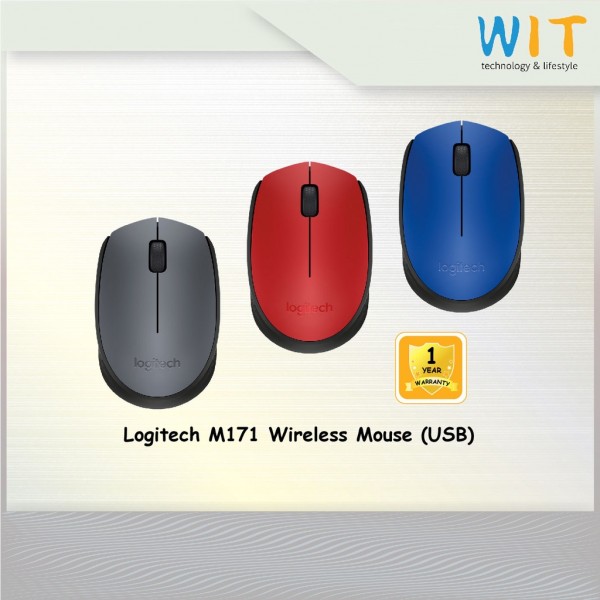 Logitech M171 Wireless Mouse (1 Year Warranty) Red | PGMall