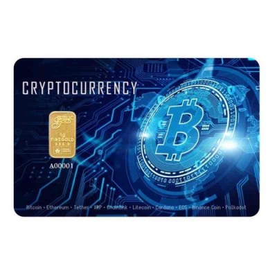 Cryptocurrency card design public gold 1g Au999.9 24K Gold | PGMall