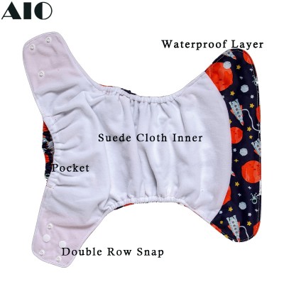 [AIO] 1 Set 0-36 Month Washable Eco Baby Cloth Diaper Ecological ...