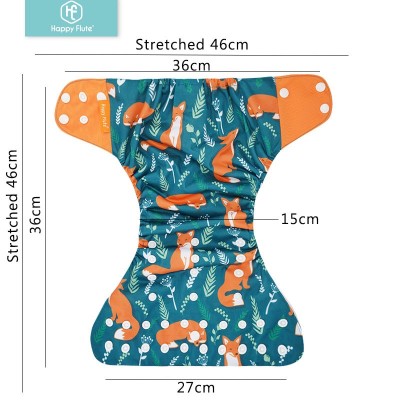 Happyflute 4pcs/Set Washable Eco-Friendly Cloth Diaper Cover Adjustable ...