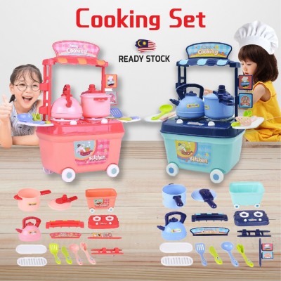 Kitchen Set Mainan Masak Dapur Cooking Game Plastic Kids Mainan Masak ...