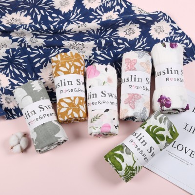 newborn swaddle baby blanket muslin swaddle bedung bayi lampin cotton ...