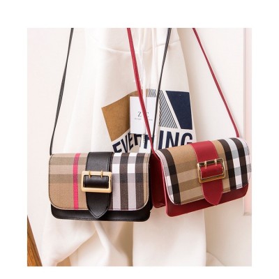 Premium Chequered Famous Brand Design Handbag Sling Bag Brown | PGMall