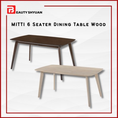 [FREE SHIPPING] MITTI Solid Wood Dining Table 6 Seater Dining Table 4 ...
