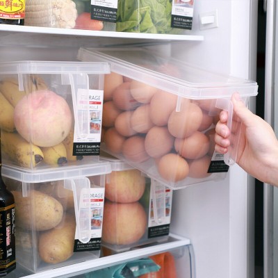 Refrigerator Storage Box Transparent Rectangular Drawer Type Egg Food ...
