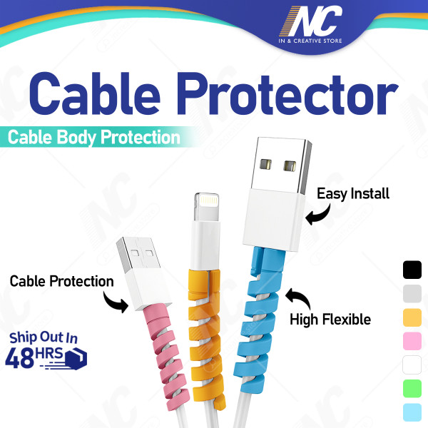 USB Cable Protector Silicone High Elastic High Durability Wrapper Wire ...