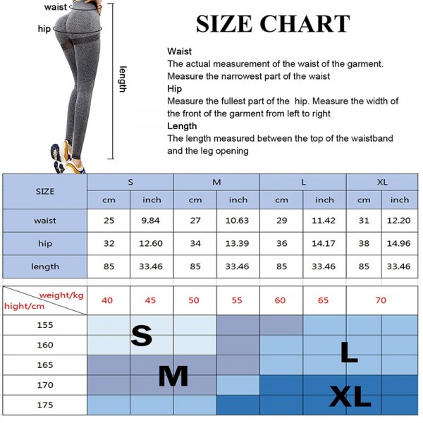 booty measurement chart