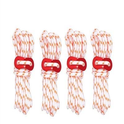 4Pcs Set Portable Tent Rope Multifunction Camping Rope Adjustable Good ...