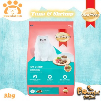 SmartHeart Cat Dry Food Makanan Kucing 3kg Tuna & Shrimp | PGMall
