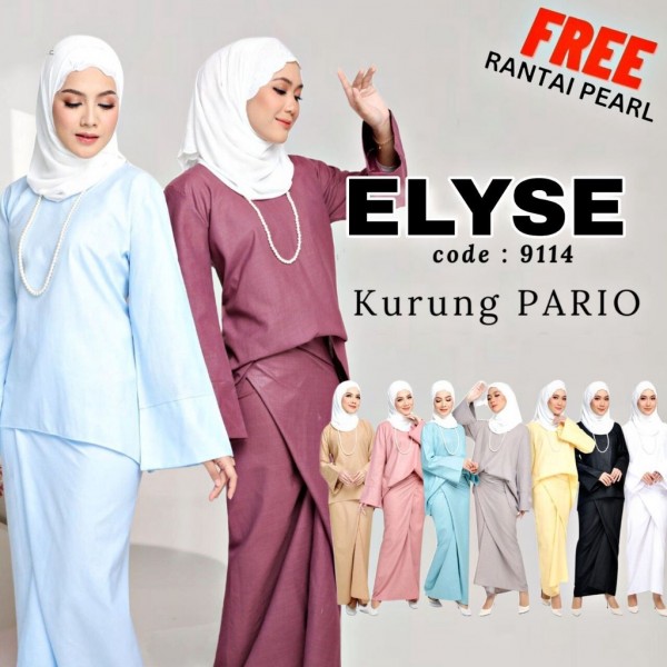 (RAYA 2023) 9114 ELYSE Pario Kurung Bridesmaid Kenduri Sedondon Raya (FREE SIZE S|M|L) Khaki Int ...