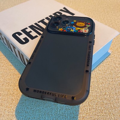 Cute Cartoon Tebal Shockproof Casing Ip 14 13 Transparent Phone Case ...