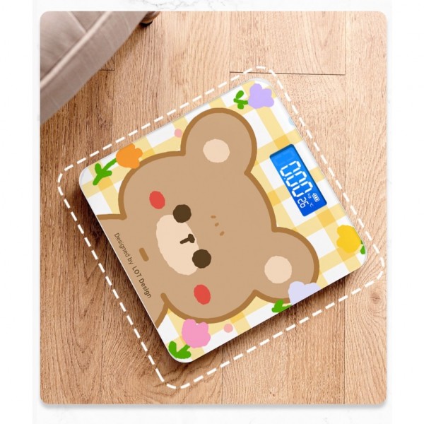 Cute Cartoon Digital Body Weight Scale Battery Temperature Penimbang ...