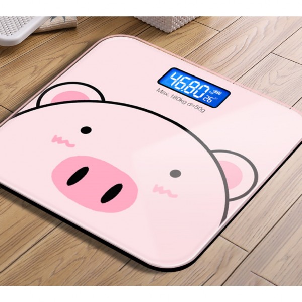 Cute Cartoon Digital Body Weight Scale Battery Temperature Penimbang ...