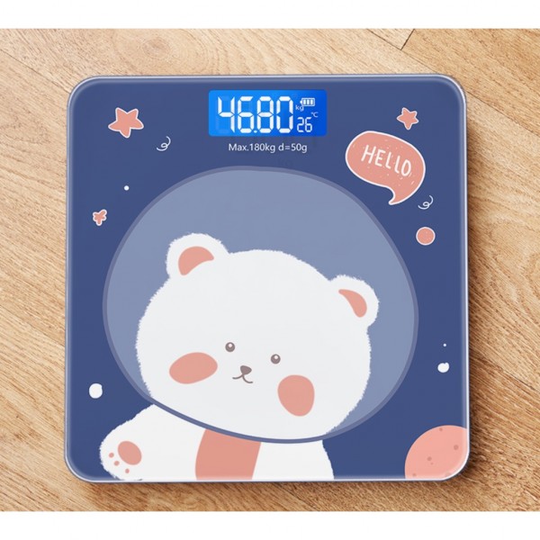Cute Cartoon Digital Body Weight Scale Battery Temperature Penimbang ...
