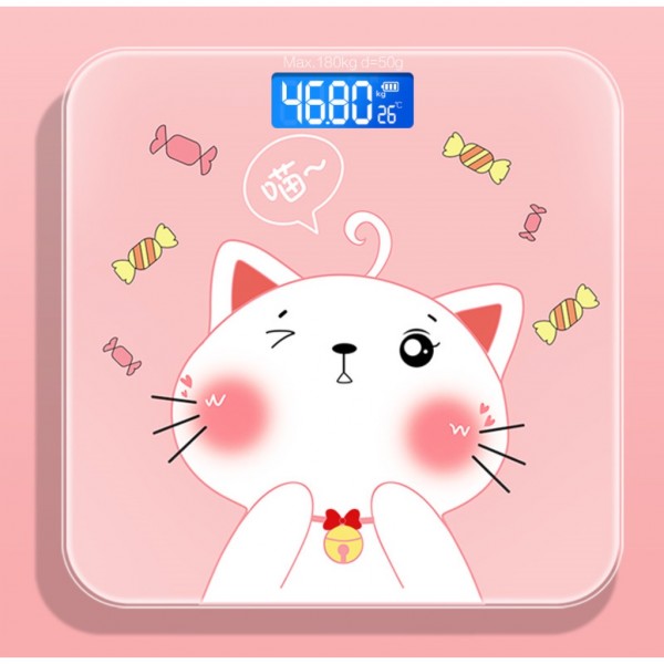 Cute Cartoon Digital Body Weight Scale Battery Temperature Penimbang ...