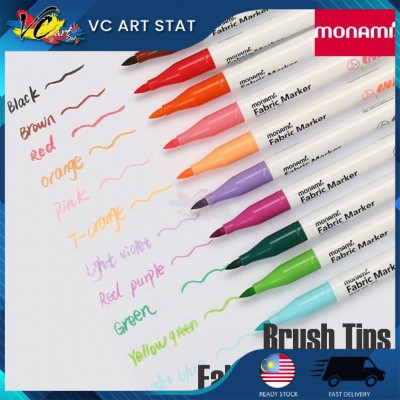 Monami Fabric Marker Brush Nib (Per Piece) Colorful Art Stationery Sky ...