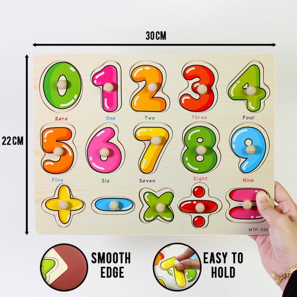 VC Art Wooden Hand Grip Jigsaw Puzzle Educational Kids Handle Board ...