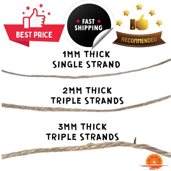 45-50m Hemp Rope / Jute / Tali Guni / Ribbon / Stationery DIY / Gift ...