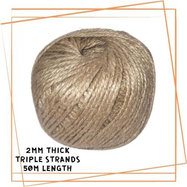 45-50m Hemp Rope / Jute / Tali Guni / Ribbon / Stationery DIY / Gift ...