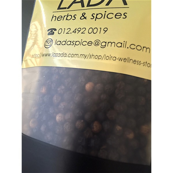 LADA SARAWAK BLACK PEPPERCORN, 100% Pure, Premium, Black Pepper Sarawak ...