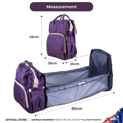 Mamakiddies Multipurpose Beg Baby Diaper Bed Bag With Freegift For Baby ...