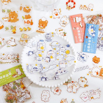 46 Pcs PET Waterproof Sticker Pack Diary Handbook Decoration Material ...