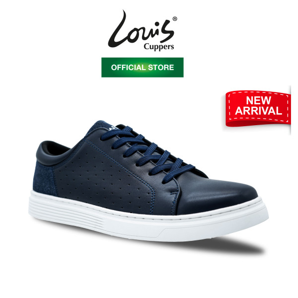 Louis Cuppers Men Lace Up Faux Leather Round Toe Lifestyle Sneakers ...