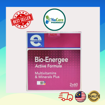 EUROBIO BIO-ENERGEE ACTIVE FORMULA MULTIVITAMINS & MINERALS PLUS (2X60 ...