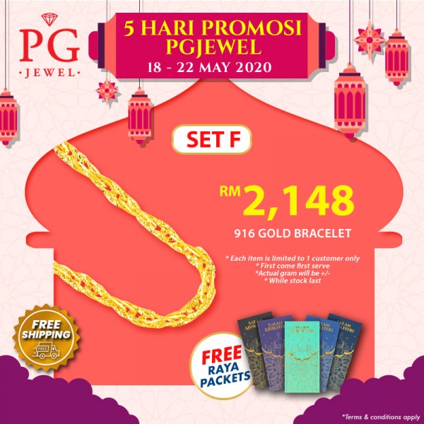 PG Jewel 22K Gold Jewellery PGJewel 5 Hari Promotion 916 Set F / Set ...