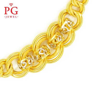 PG Jewel 22K Gold Jewellery Bracelet / Barang Kemas 916 Rantai Tangan ...