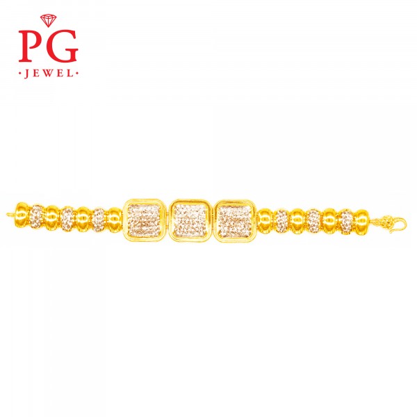 PG Jewel 22K Gold Jewellery Bracelet / Barang Kemas 916 Rantai Tangan ...