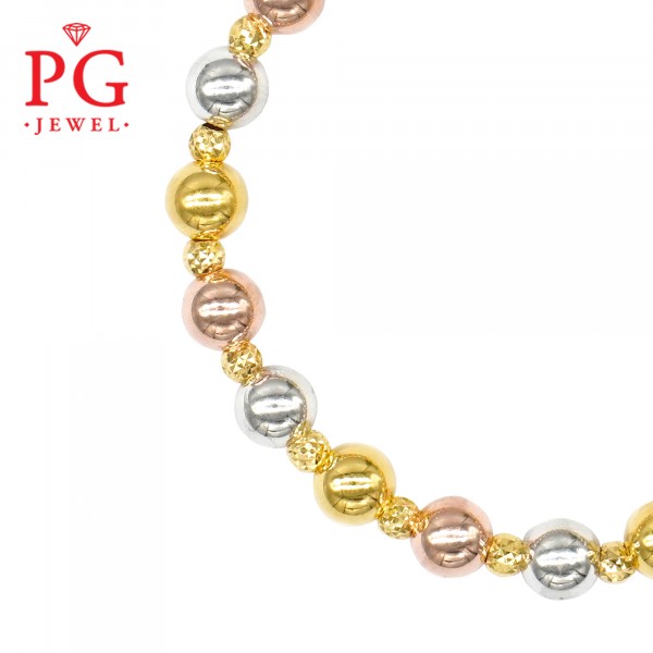 PG Jewel 22K Gold Jewellery Bracelet / Barang Kemas 916 Rantai Tangan Midnight Pearl PGJB180440 ...