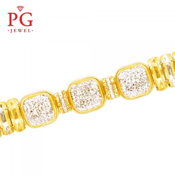 PG Jewel 22K Gold Jewellery Bracelet / Barang Kemas 916 Rantai Tangan Biskut Pulut Dakap ...