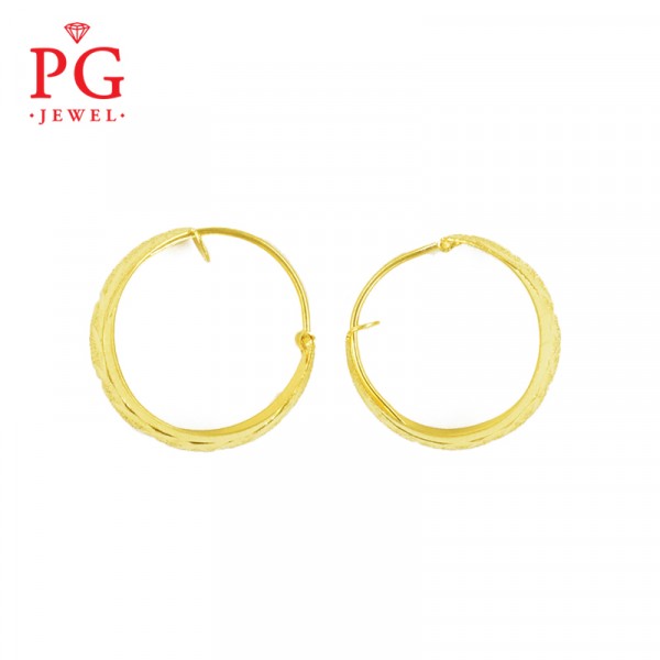 PG Jewel 22K Gold Jewellery Round Earring / Barang Kemas 916 (RL ...