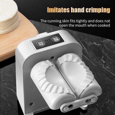 Automatic Electric Dumpling Maker Machine Double Heads Press Dumplings ...