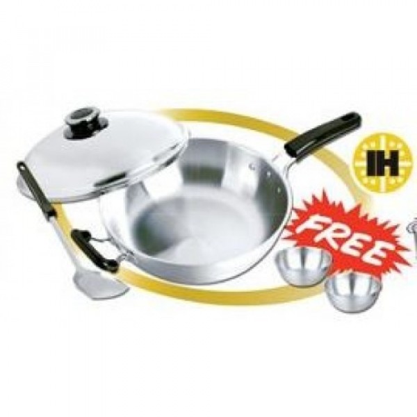 Zebra 32cm 5 Ply Wok W/Lid With 2Pcs 9cm Bowl | PGMall