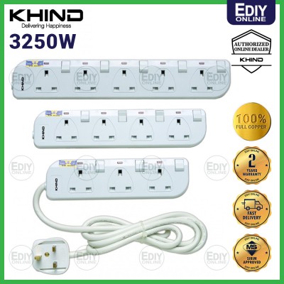 Khind Extension Extention Trailing Socket Wire Plug Gang Way ln8133w ...