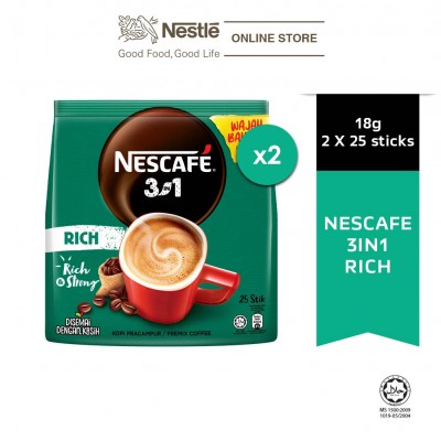NESCAFE 3in1 Rich Stickpack (25x18g) Bundle of 2 | PGMall