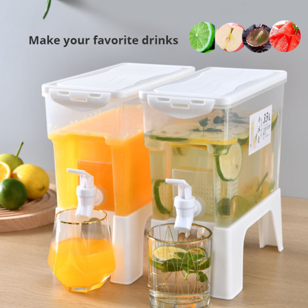 TOPMALL 3.5L Cold Drinks Juice Dispenser Faucet Tap Water Beverage Jug ...