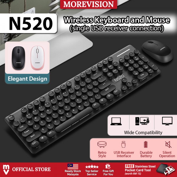 Wireless XinMeng N520 Keyboard and Mouse Combo Set Quite USB Receiver ...