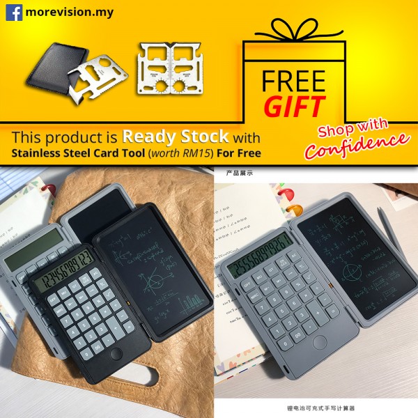 Calculator with Drawing Pad Electronic Writing Notepad Digital 6.5 inch ...