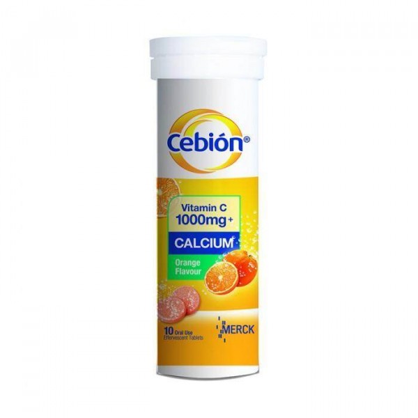 Cebion Vitamin C 1000mg + Calcium Effervescent Orange 40s | PGMall