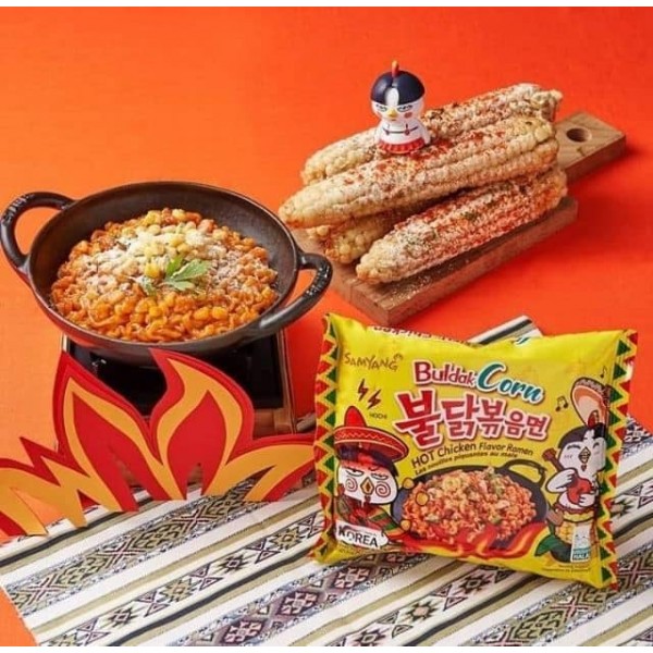 HALAL Samyang Buldak Corn 140g x 5 Fluorescent Yellow | PGMall