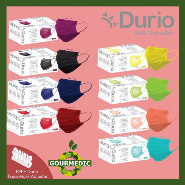 Durio Trendish Surgical 4 PLY Face Mask - 40pcs Neon Yellow | PGMall
