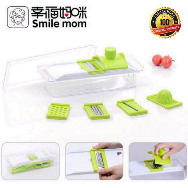 Smile Mom 5 In 1 Multi-functional Vegetable Fruit Slicer Cutter Kitchen ...