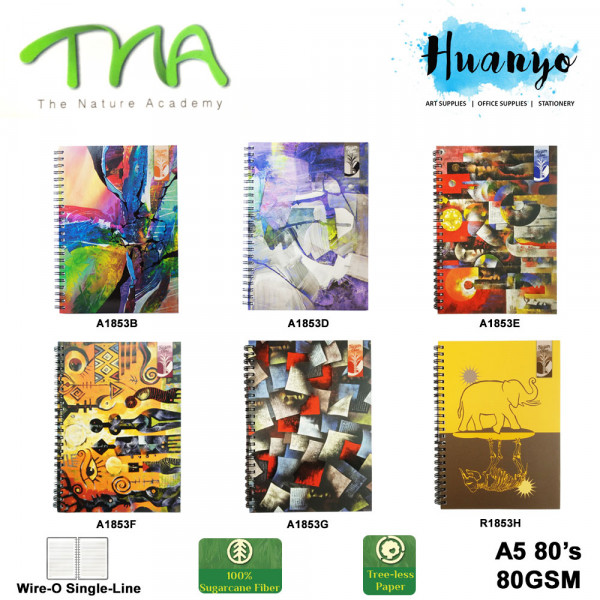 TNA Single Line Sugar Cane Paper A5 Notebook - 80GSM/80's A1853F | PGMall