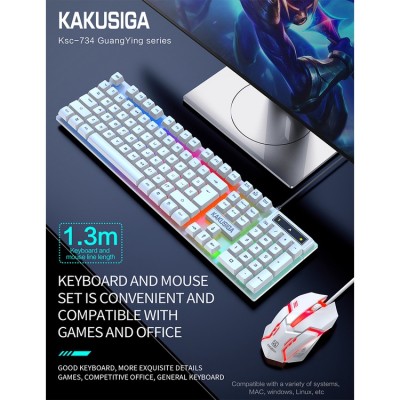 KAKU GUANGYING 104 Keys RGB Gaming Keyboard Gaming Mouse Set Back Light ...