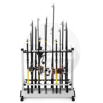 GDeal 24 Hole Aluminum Alloy Fishing Gear Lure Rod Display Rack ...